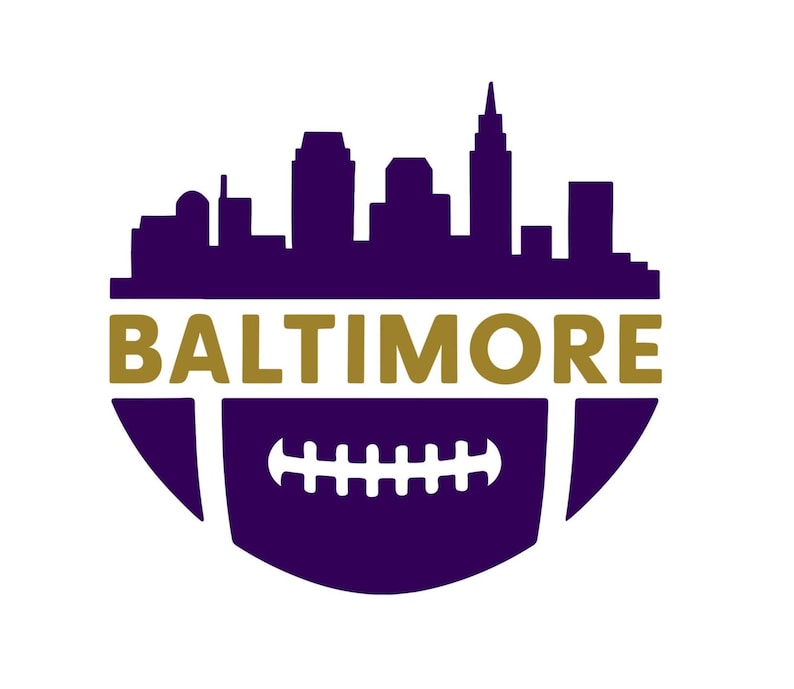 Baltimore Football SVG: Sports Design for Cricut, Silhouette (digital ...