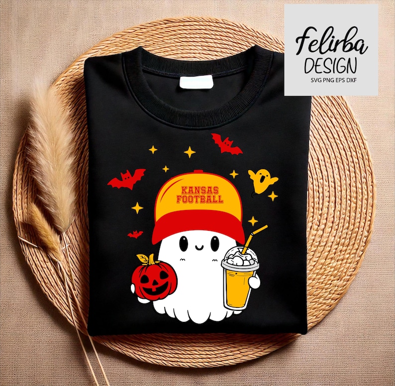 Cute Ghost Football Bundle Svg | Fall PNG | Halloween Svg, Football Fan ...
