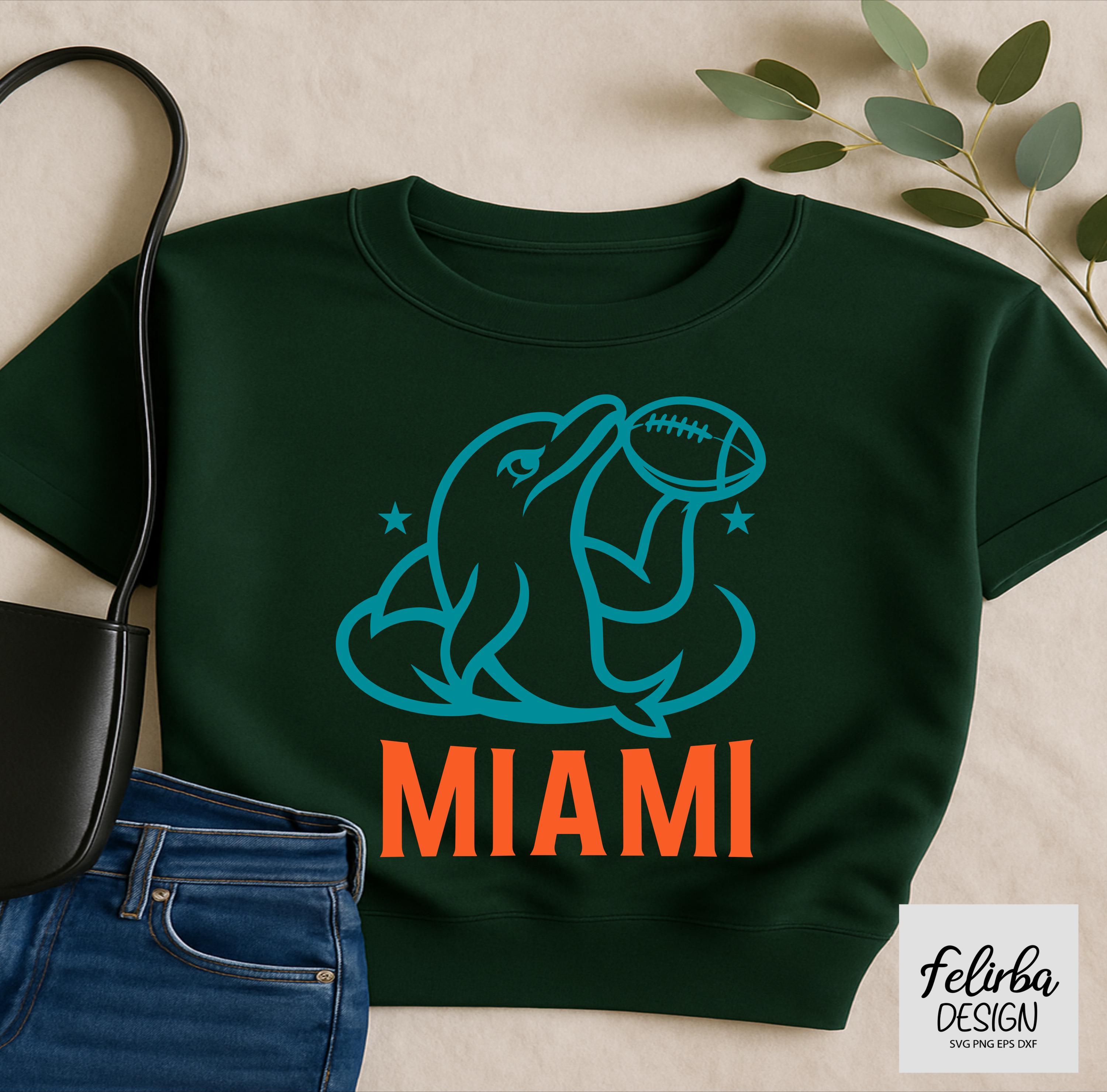 Miami Football Inspired Design for Printing, Cutting and Sublimation ...