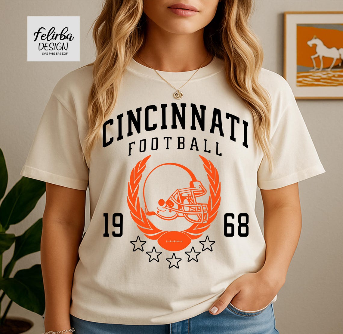 Cincinnati Football SVG: Sports Design for Cricut, Silhouette (digital ...