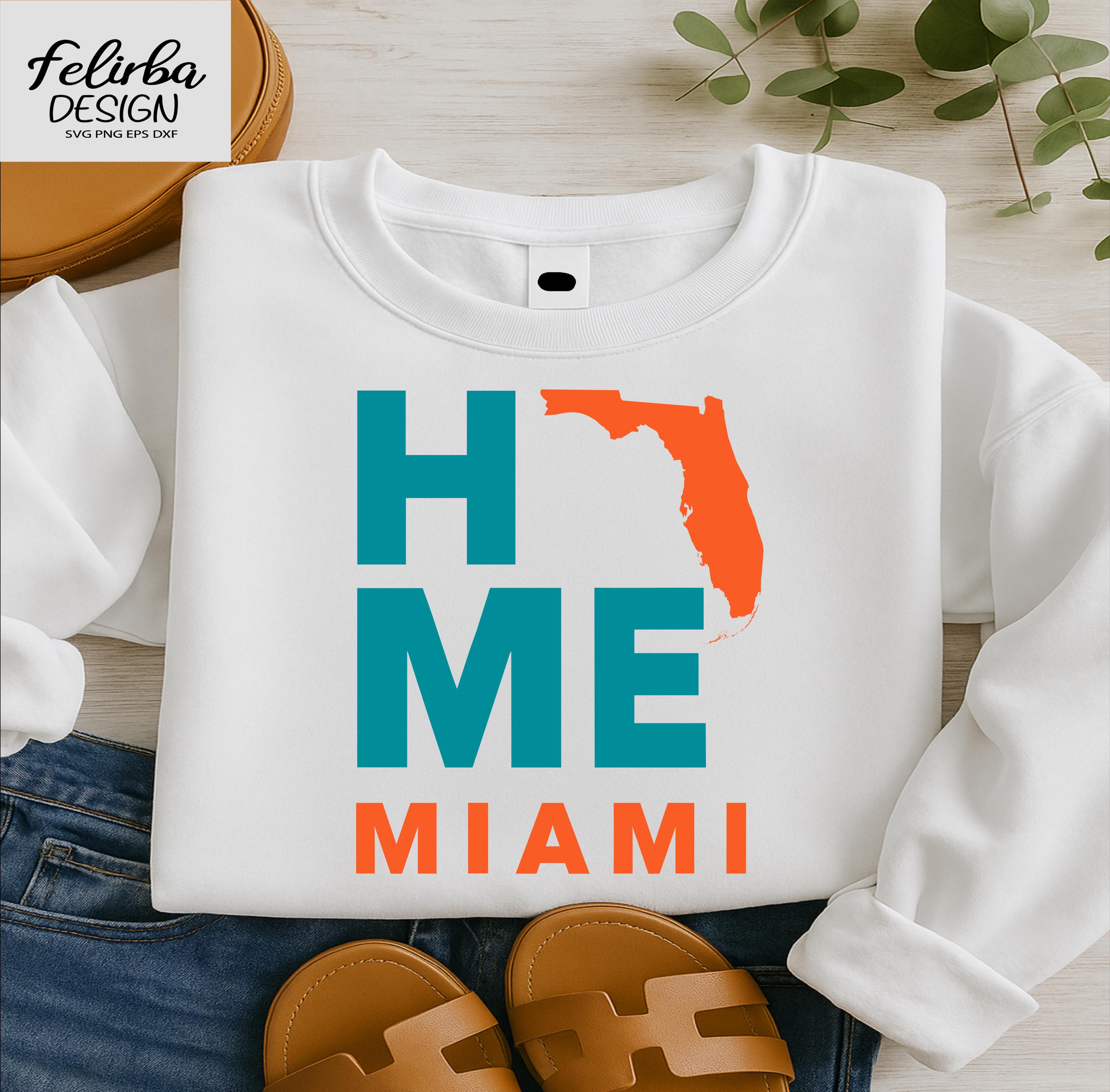 Miami Football Inspired Design for Printing, Cutting and Sublimation ...