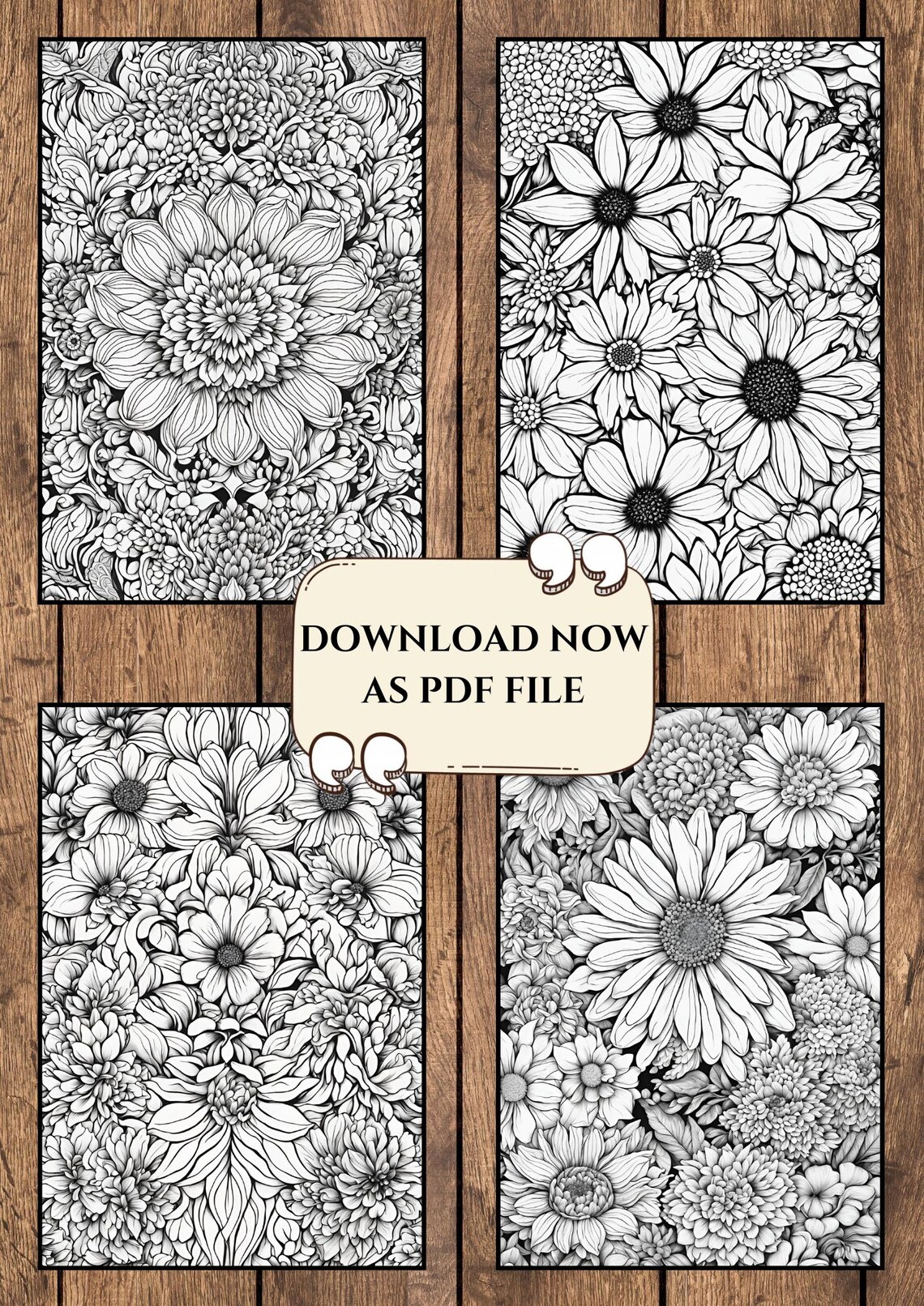 8 Intricate Flower Coloring Pages: Challenging and Beautiful Designs ...