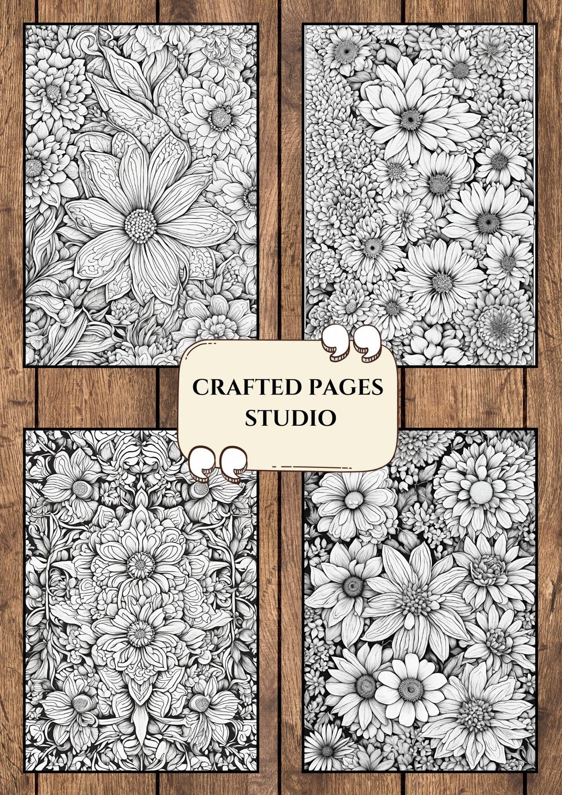8 Intricate Flower Coloring Pages: Challenging and Beautiful Designs ...
