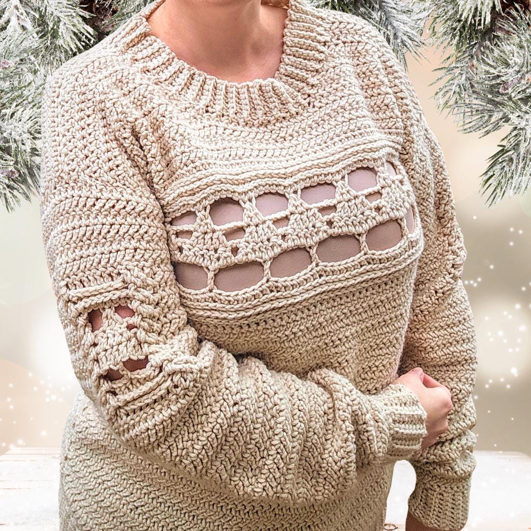 Cozy Holiday Tree Sweater Crochet Pattern - Etsy