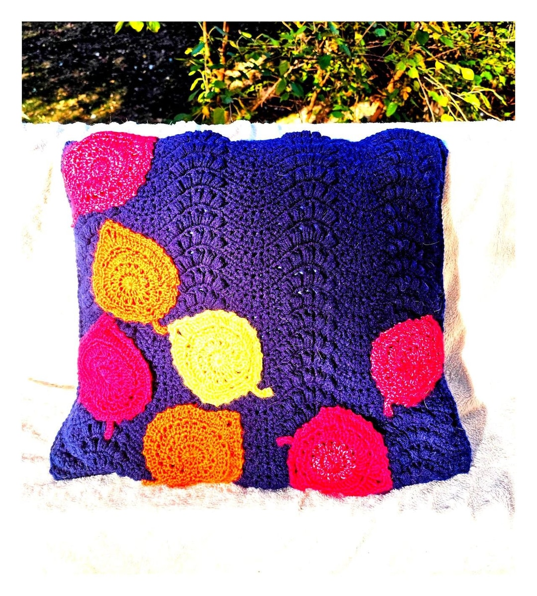 Fall Leaves Pillow Crochet Pattern - Etsy
