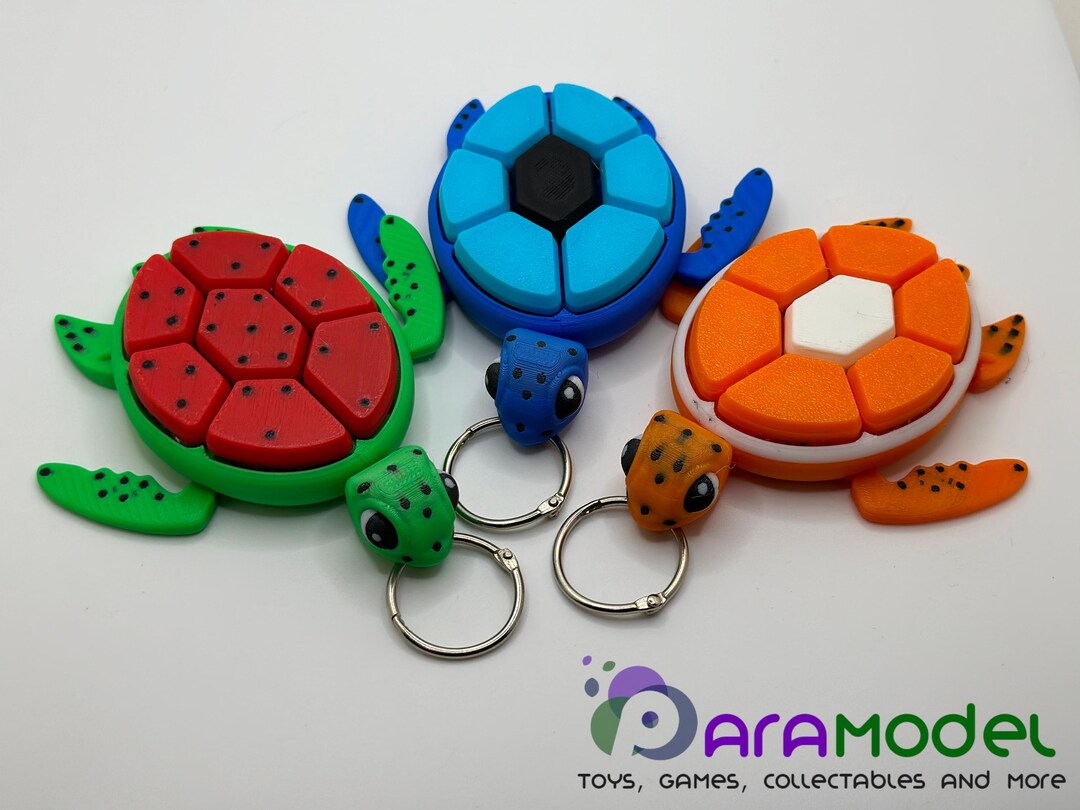 Fruit-themed Turtle Clickers - Sensory Keychains and Desktop Fidgets ...