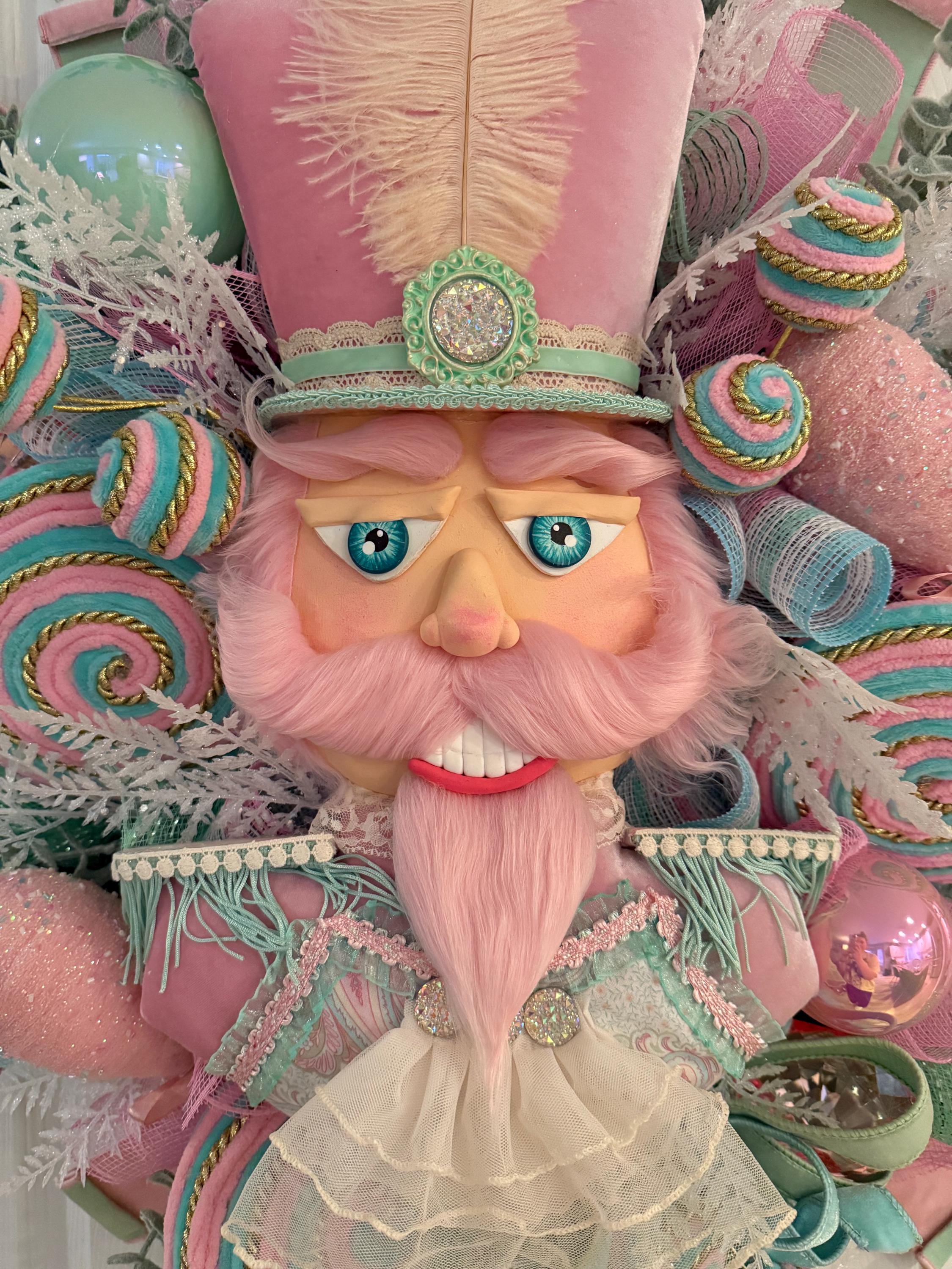Candyland Nutcracker Wreath, Christmas Wreath, Pastel Christmas Wreath ...
