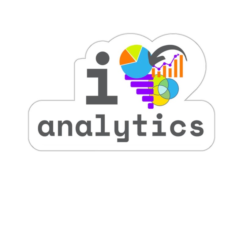 I Heart Analytics Vinyl Sticker for Data Lovers Data Analyst Data ...