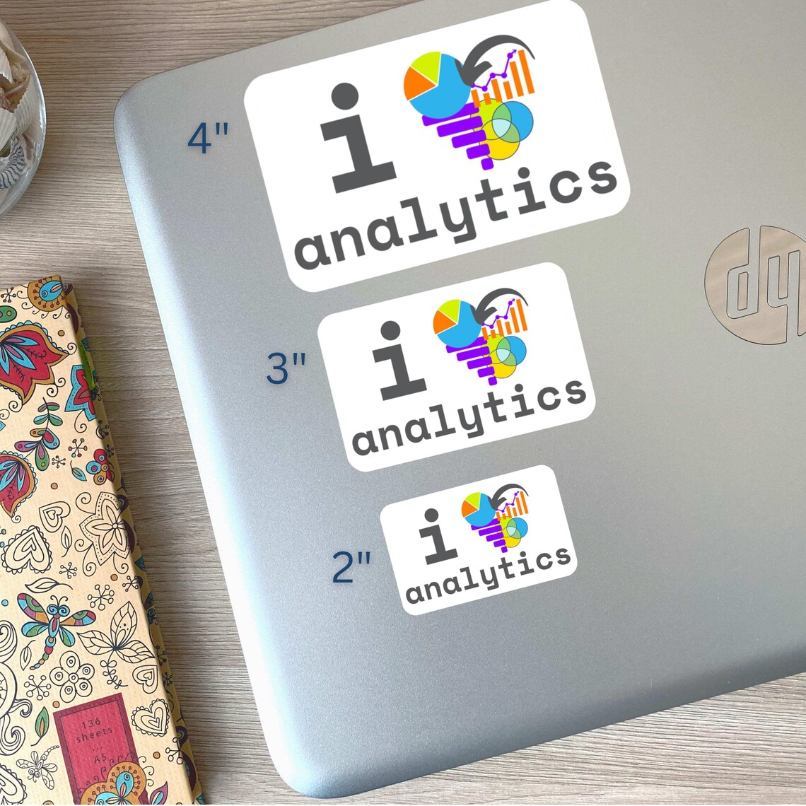 I Heart Analytics Vinyl Sticker for Data Lovers Data Analyst Data ...