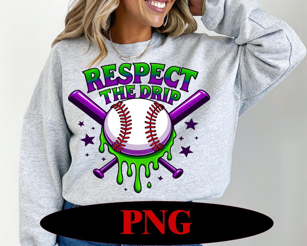 Drippy Baseball Icecream Drip Png|respect the Drip|baseball Mama ...