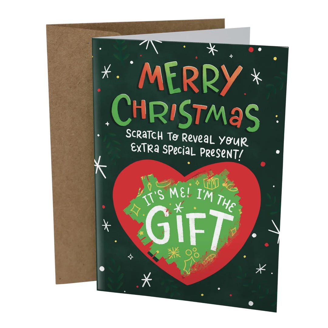 Christmas Scratch off Card Christmas Card Funny Card Christmas Gift ...