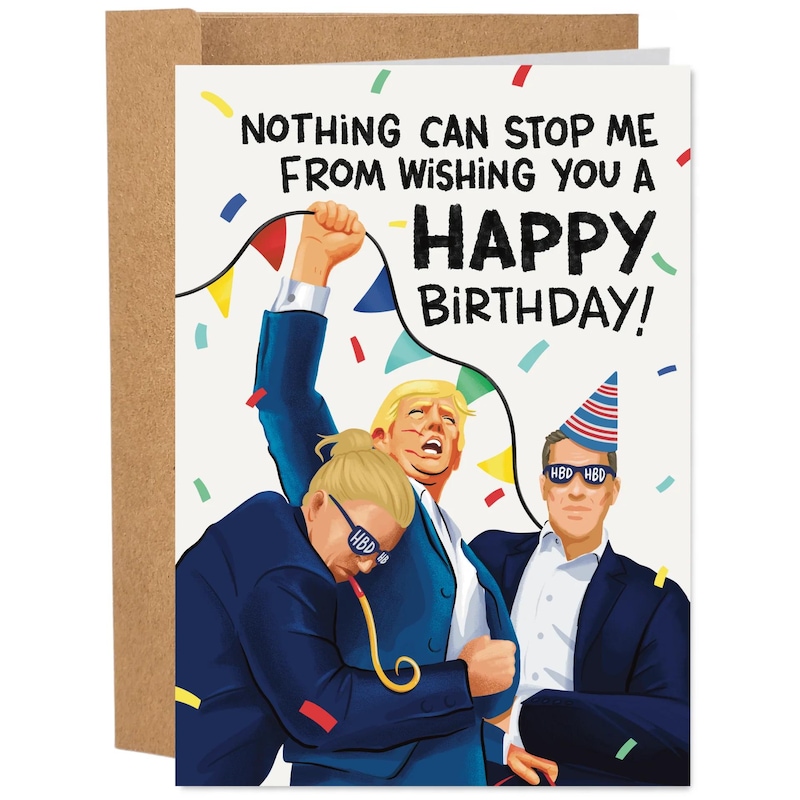 Donald Trump Happy Birthday Card - Etsy
