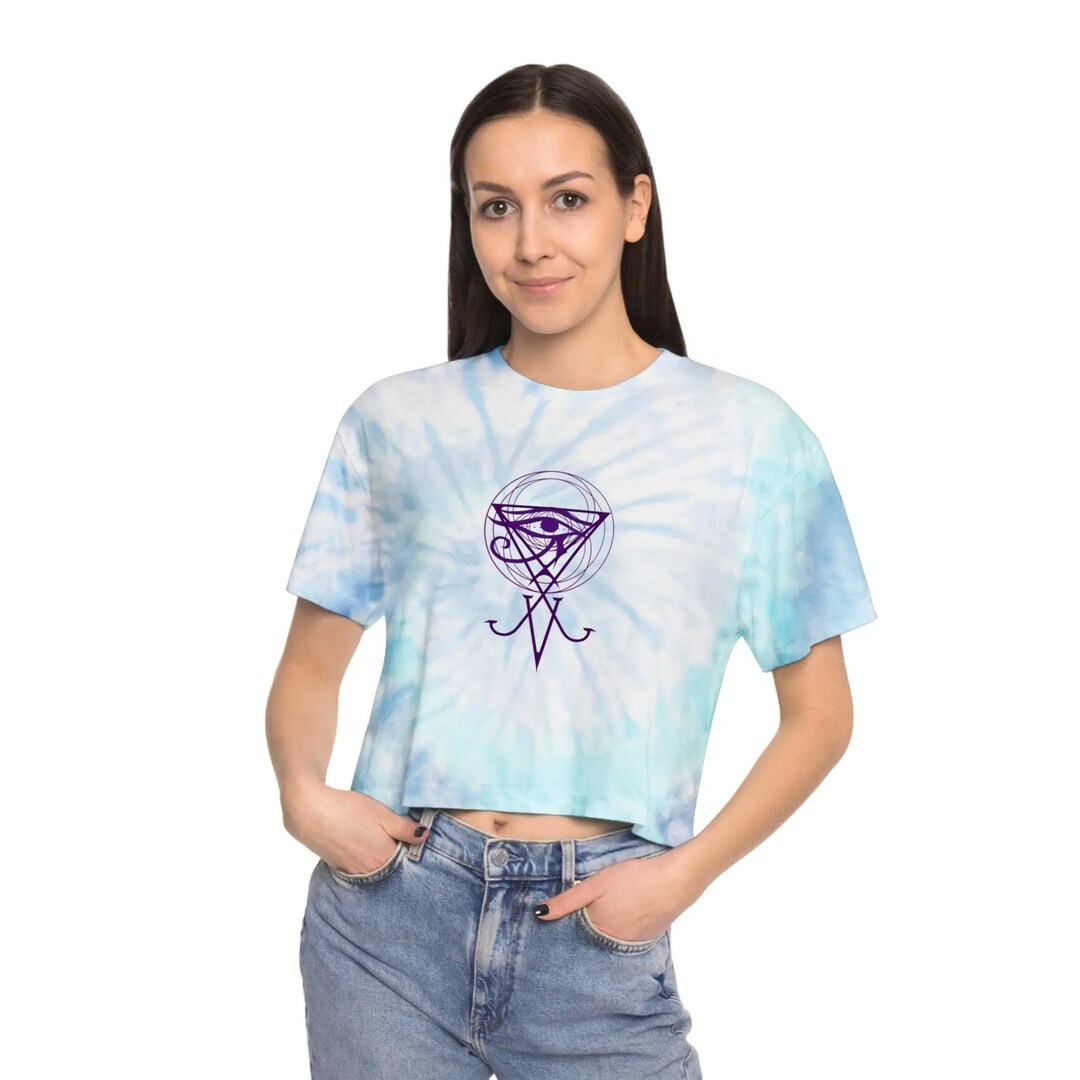 Veil Lifter Sigil Symbol Tie-dye Crop Tee - Etsy