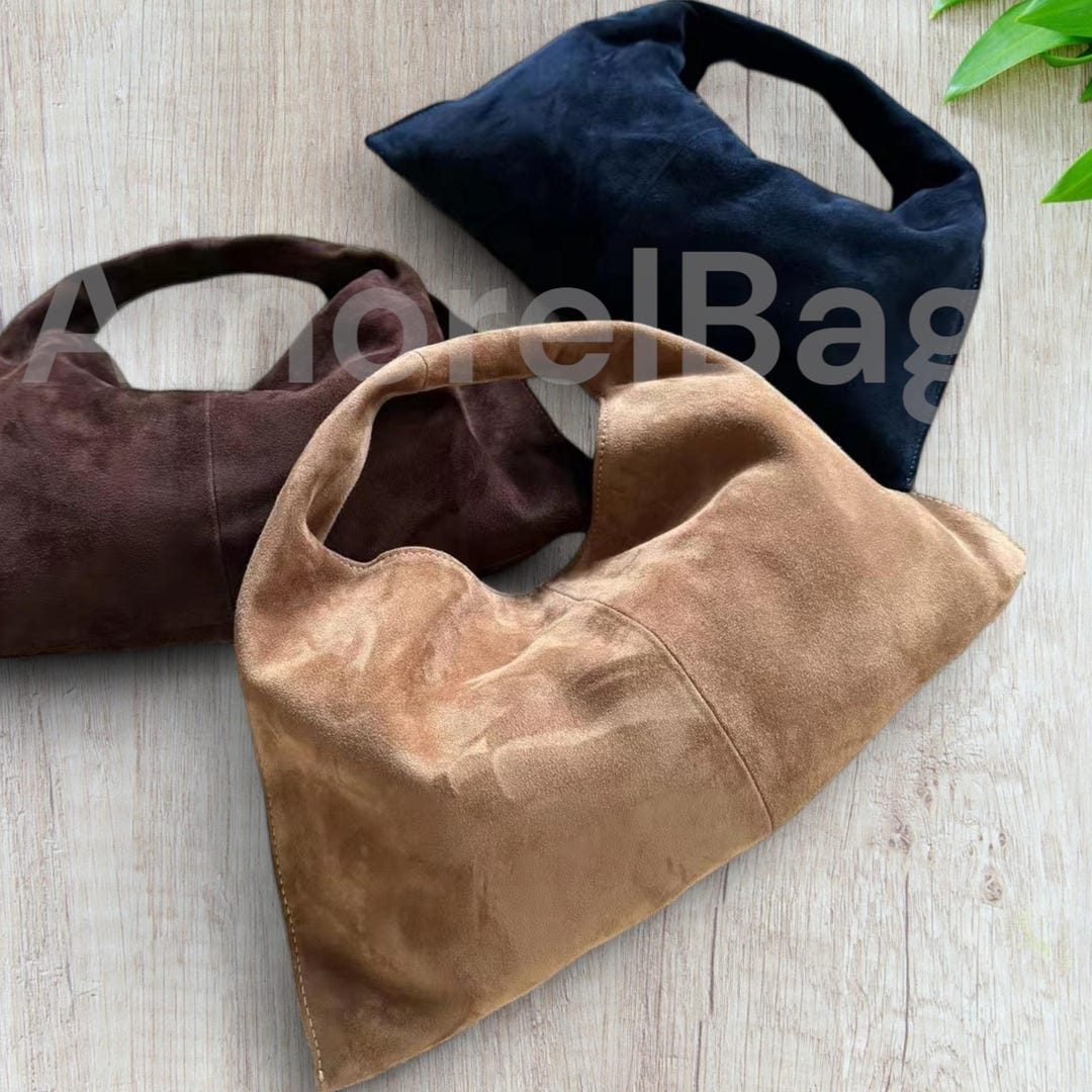 Suede Tote Bag Minimalist Leather Crossbody Designer Tote Bag Small ...