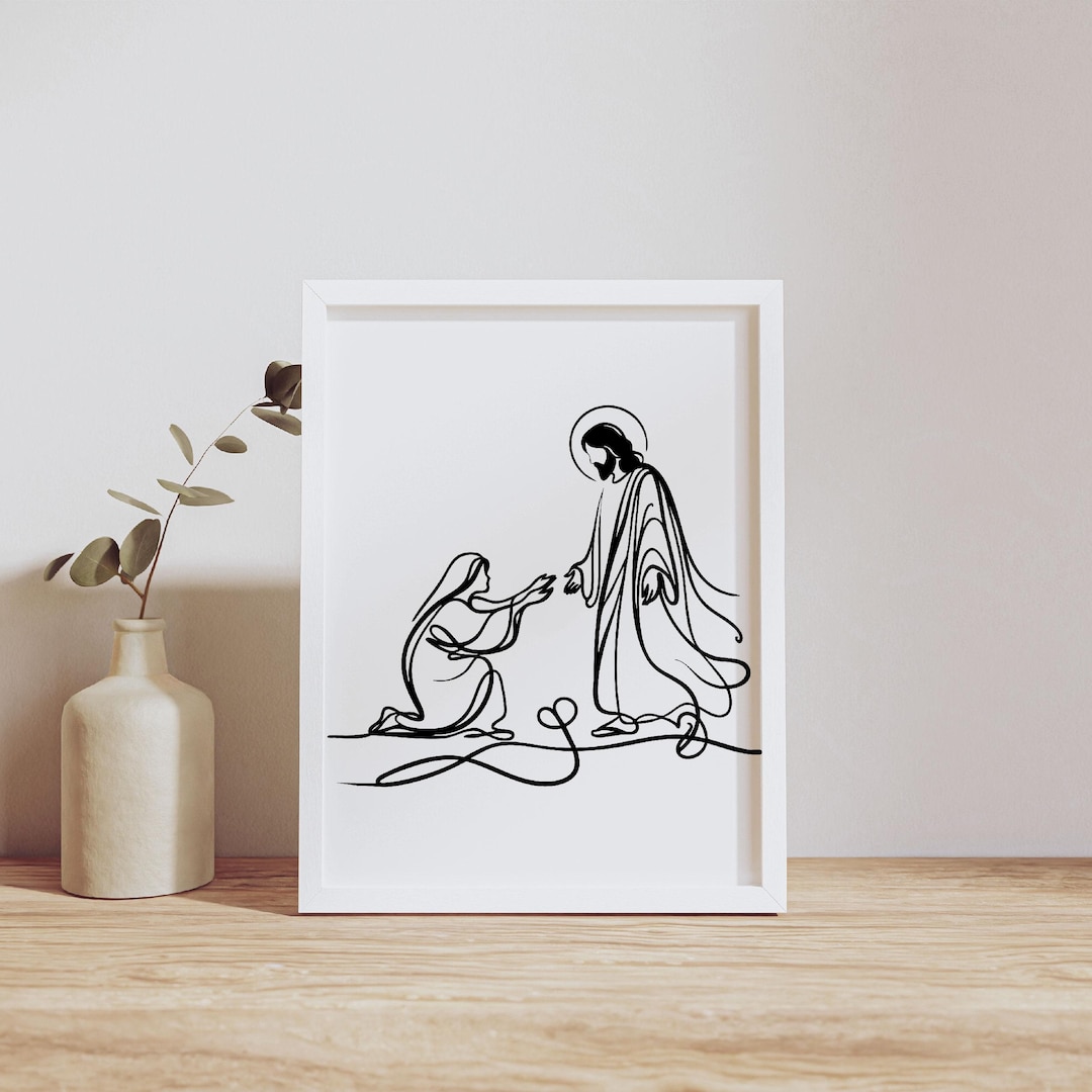 Christ Heals the Bleeding Woman, Digital Art Download, Christian/faith ...