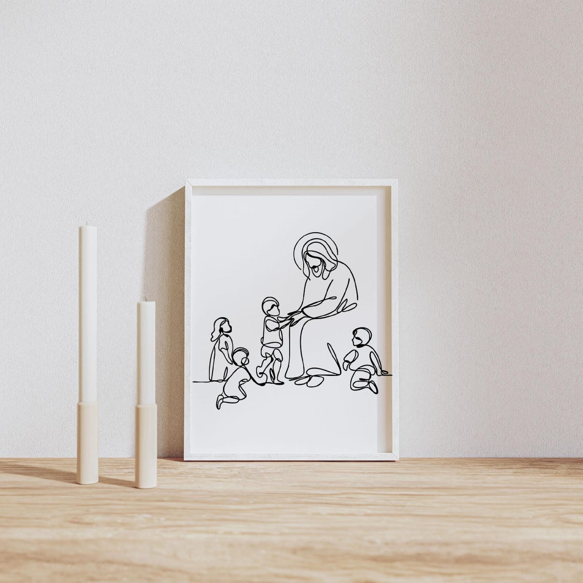 Christ Playing With Children, Digital Art Download, Christian/faith ...