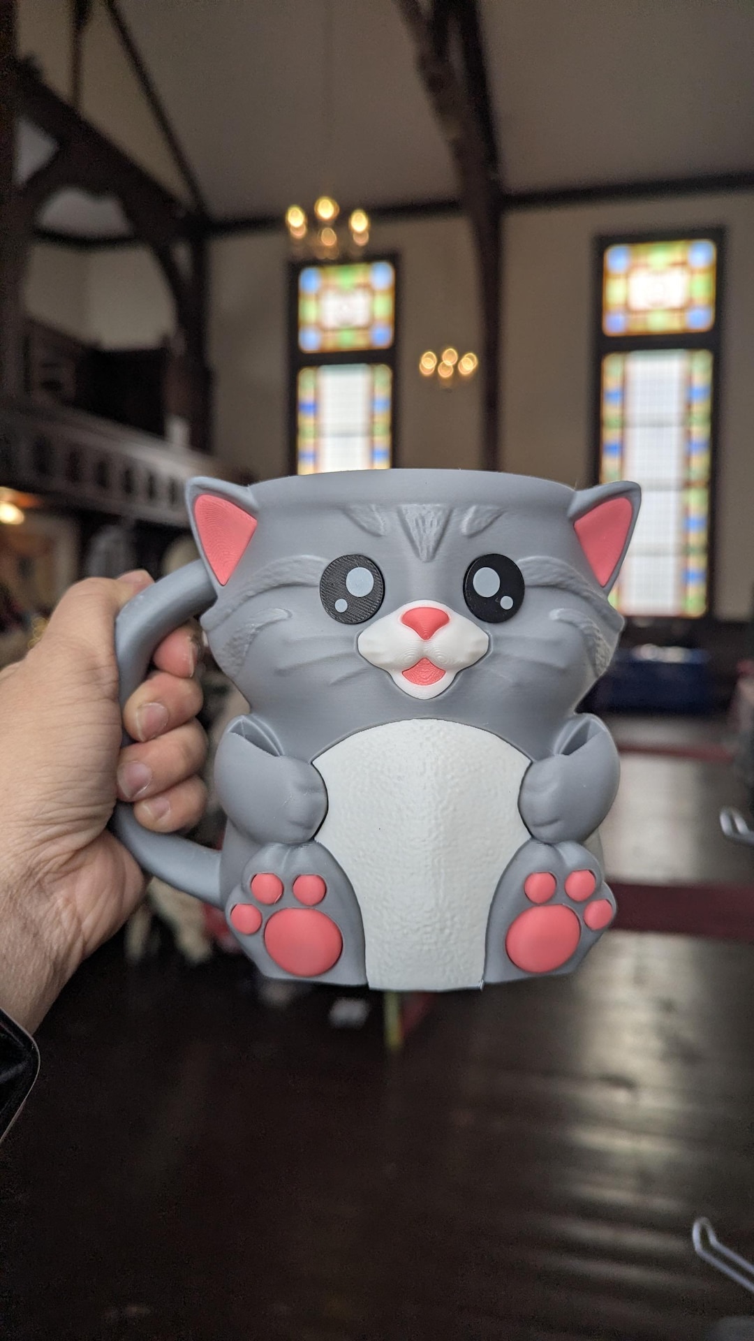 3D Printed Cat Ice Cream Pint Holder – Gift for Cat Lovers - Etsy