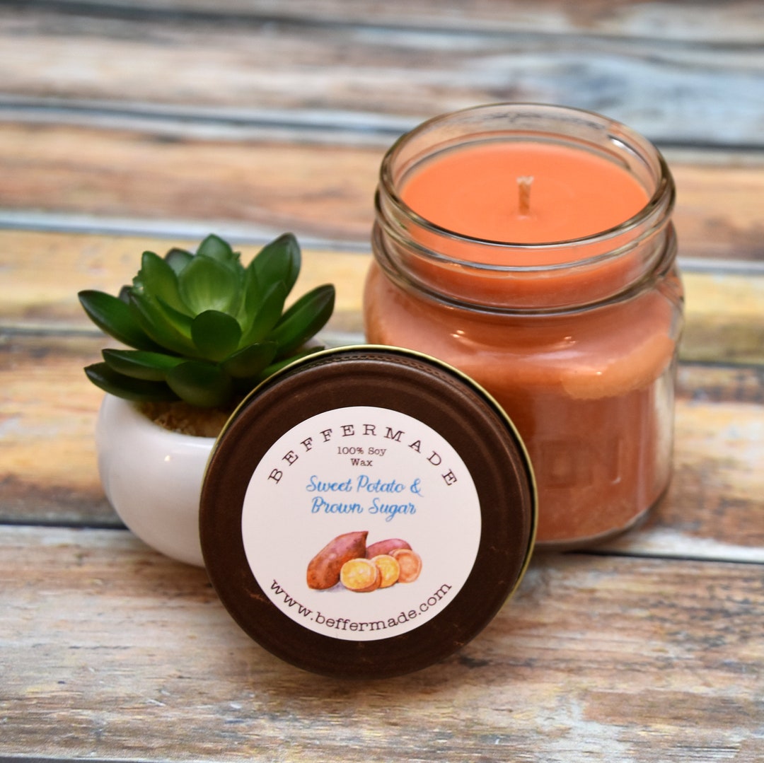 Sweet Potato and Brown Sugar Candle, 8 Oz Soy Candle, Autumn Scent - Etsy