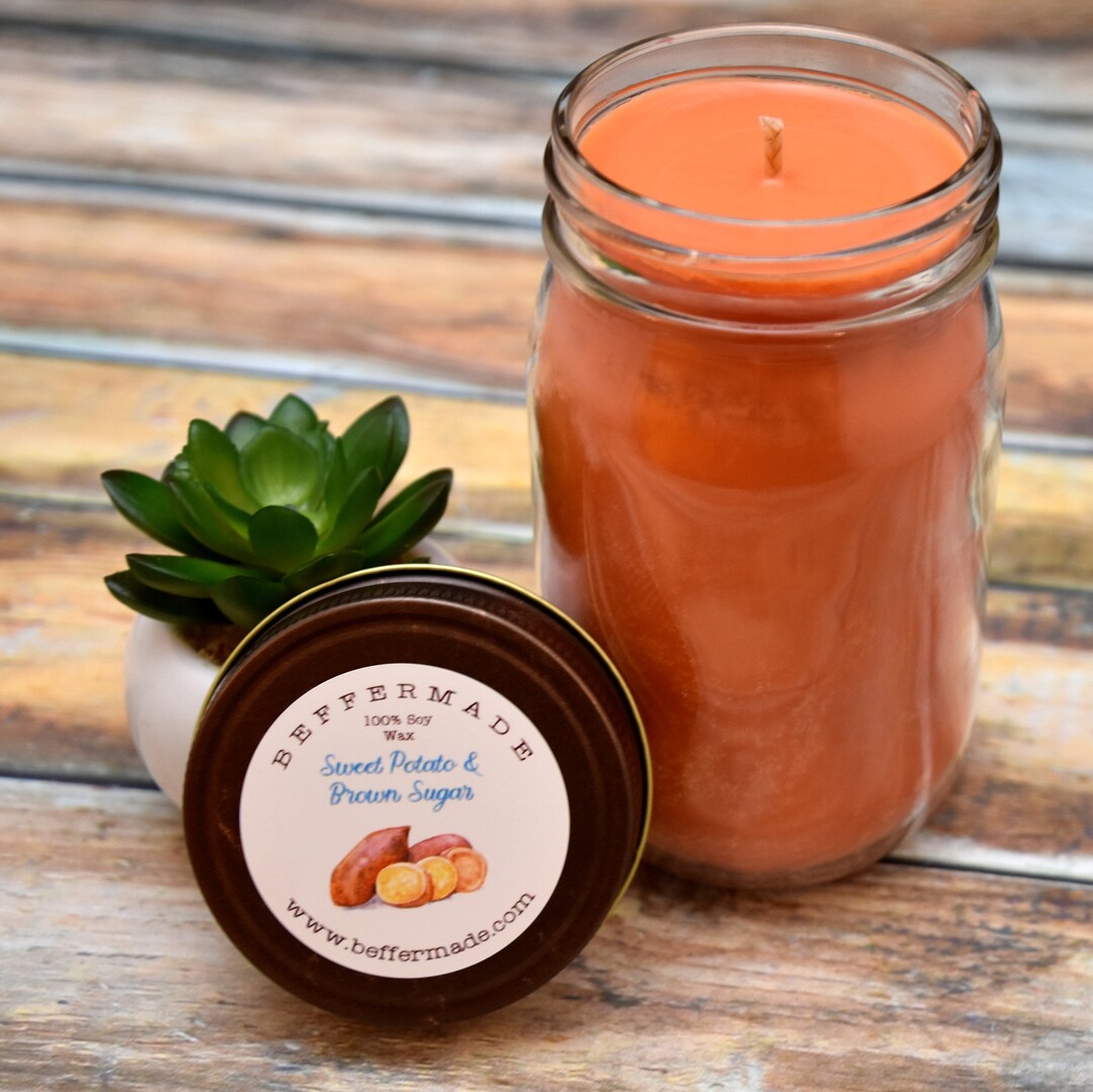 Sweet Potato and Brown Sugar Candle, 16 Oz Soy Candle, Autumn Scent - Etsy