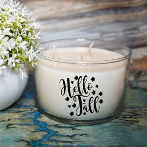 Hello Fall Candle, 14 Oz, 3-wick Soy Candle - Etsy