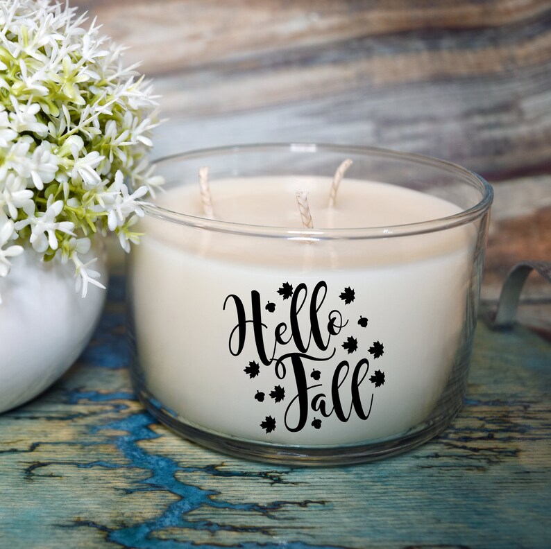 Hello Fall Candle 14 Oz 3-wick Soy Candle - Etsy