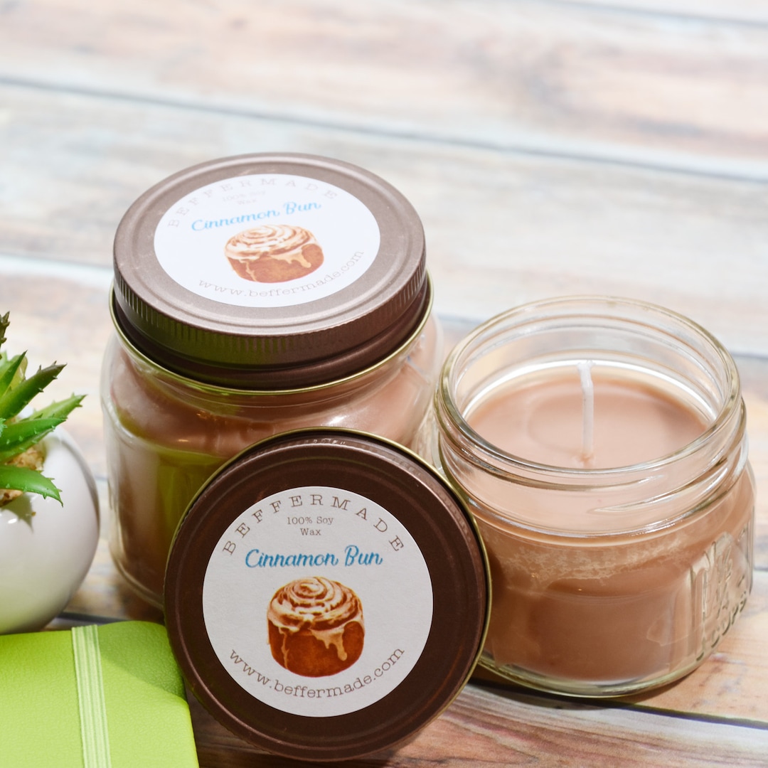 Cinnamon Bun Candle, 4 Oz Soy Candle, Cinnabon Type, Cinnabun Type - Etsy