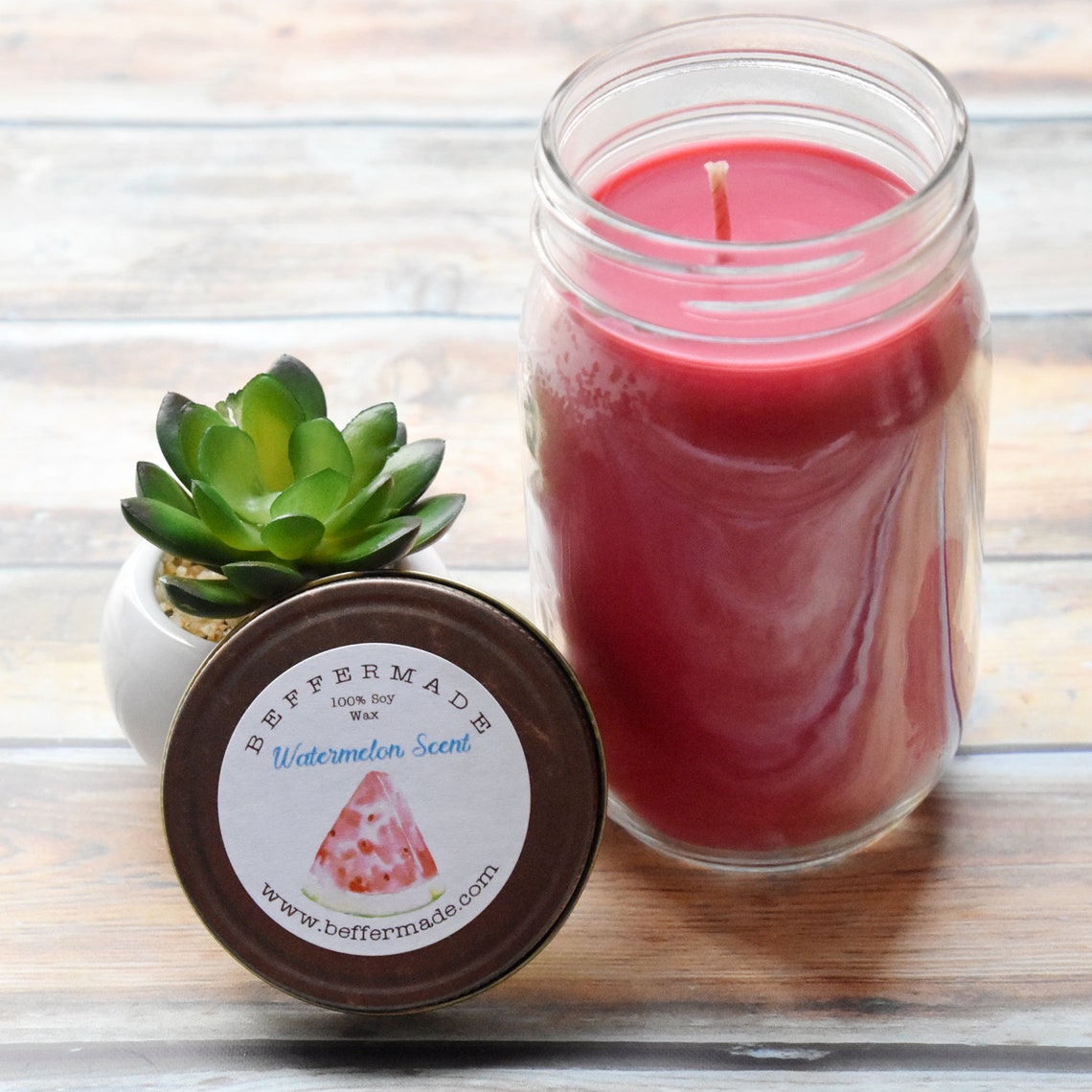 Watermelon Candle 16 Oz Soy Candle Fruity Scent - Etsy