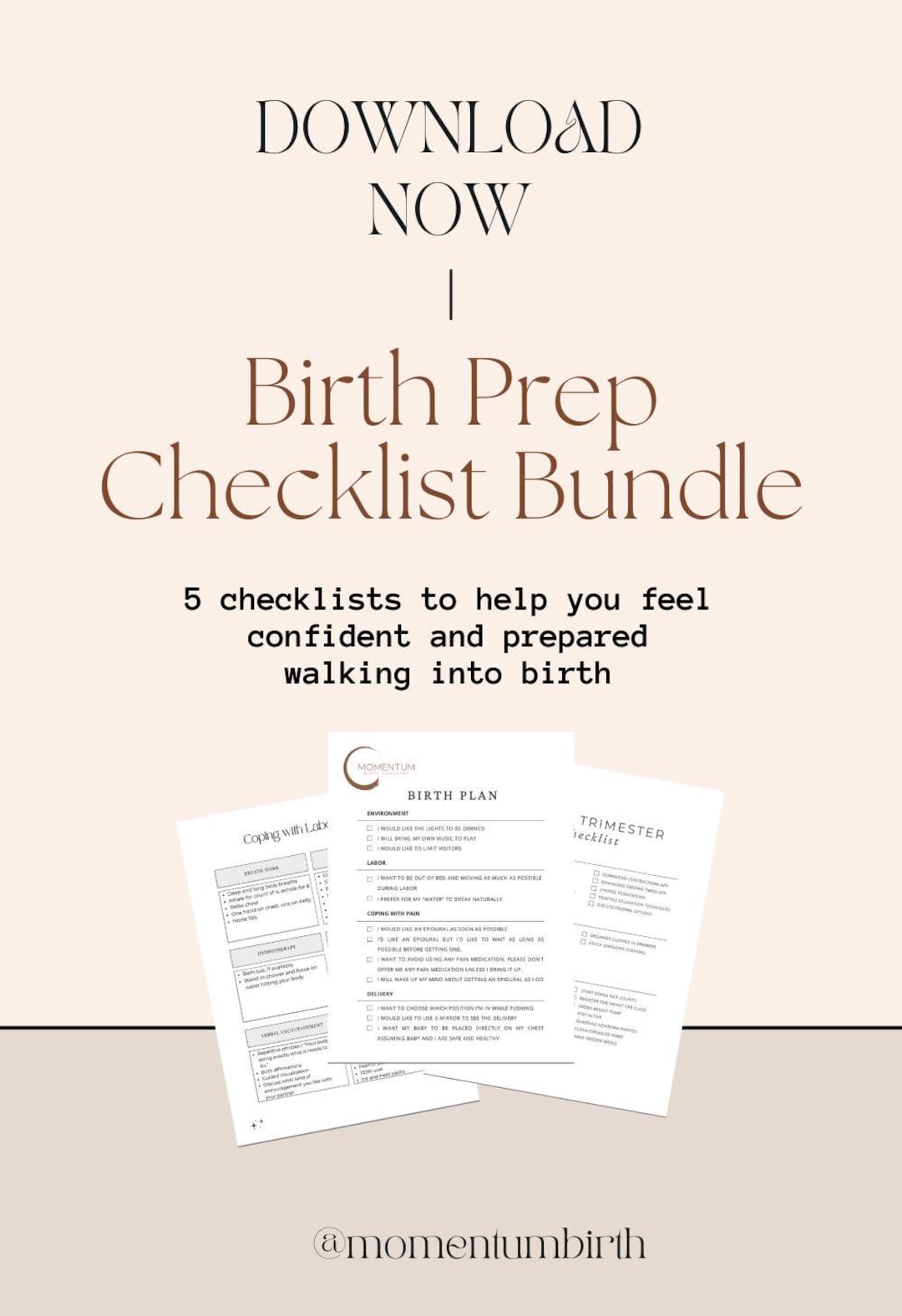 Birth Prep Checklist Bundle - Etsy