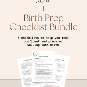 Birth Prep Checklist Bundle - Etsy