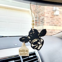 Cow Car Charm With Personalized Tag - Etsy
