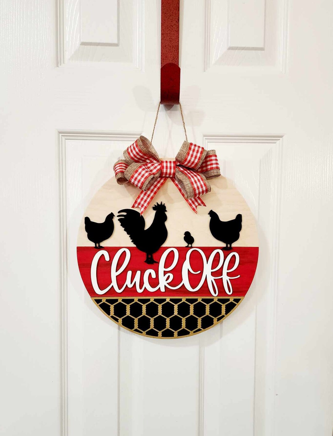 Chicken Sign, Cluck off Door Sign, Chicken Door Sign, Chicken Door ...