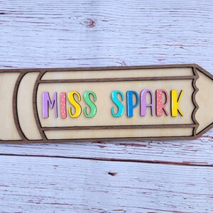Teacher Classroom Sign, Teacher Name Sign, Pencil Name Sign, Teacher ...