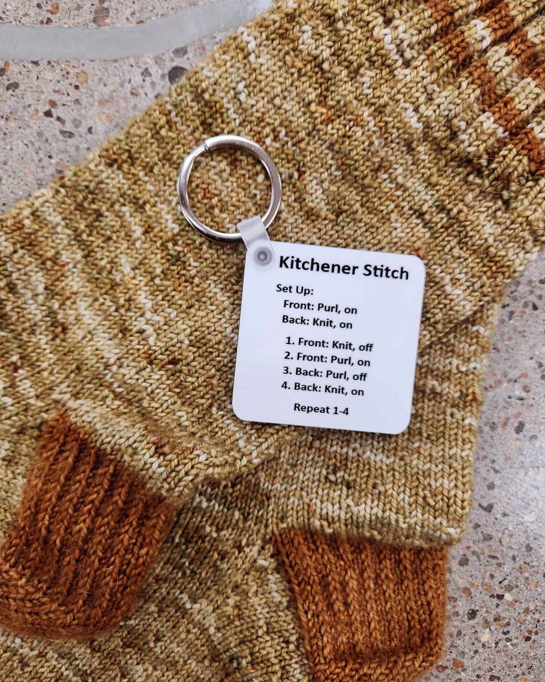 Kitchener Stitch Directions Keychain, Kitchener Stitch Cheater ...