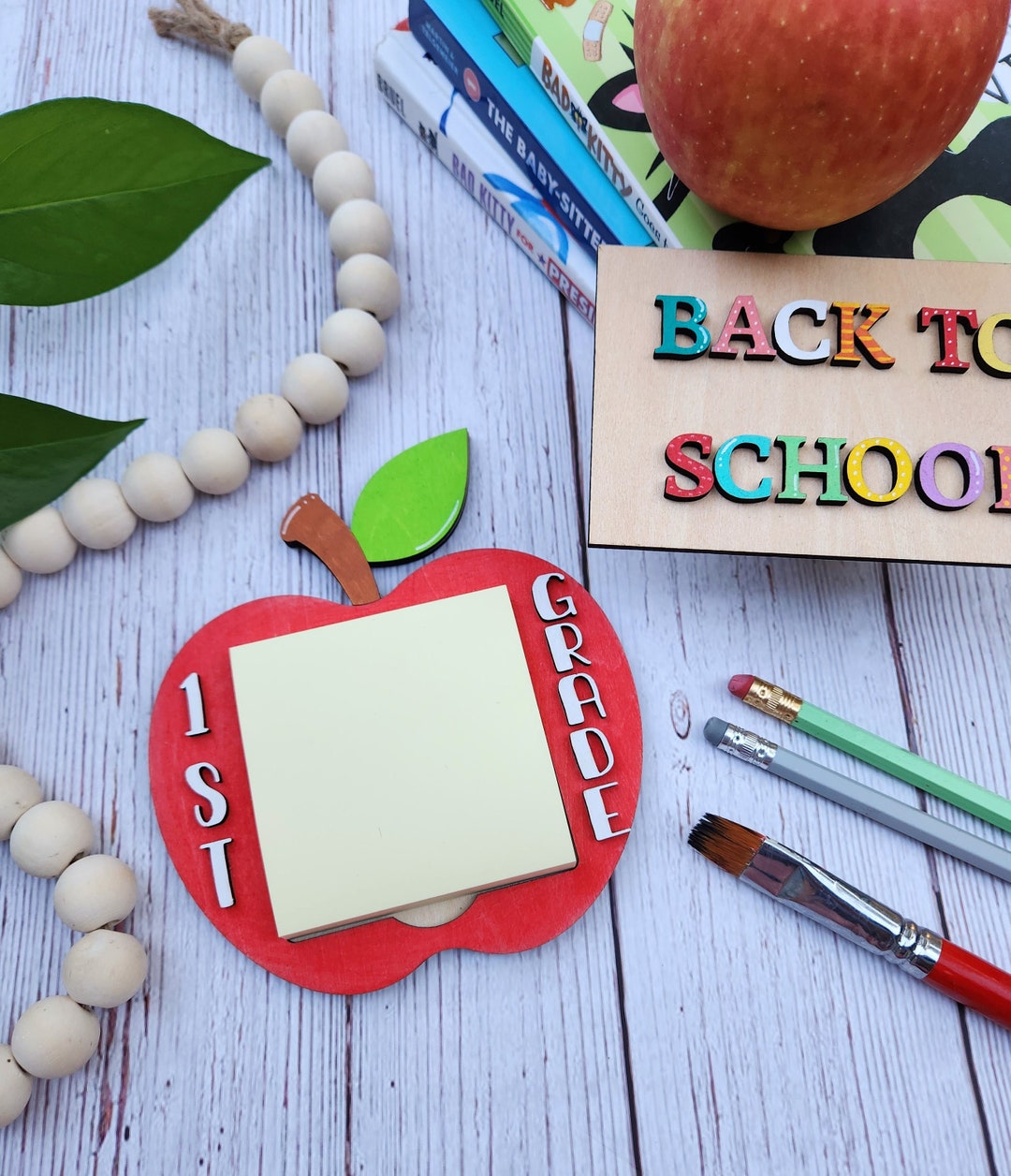 Apple Post It Note Holder, Teacher Gift, Custom Post It Note Holder ...