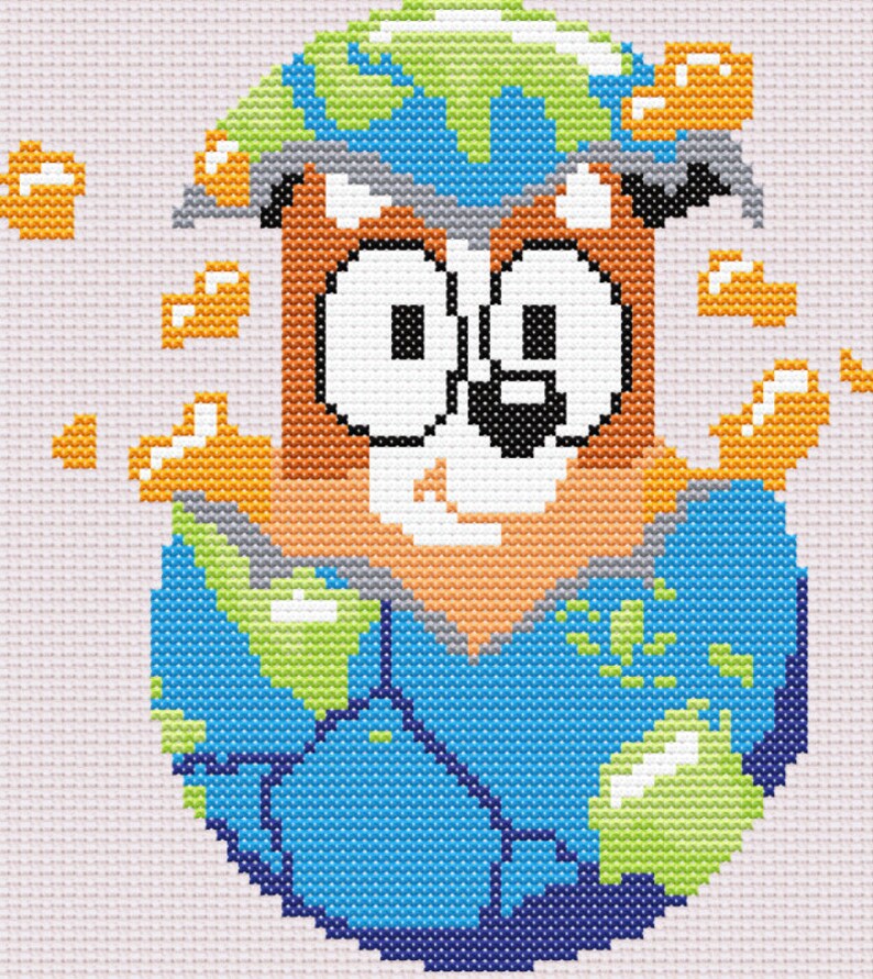 Bingo Dream Hatching Space Bluey Children Cross Stitch Needlepoint ...