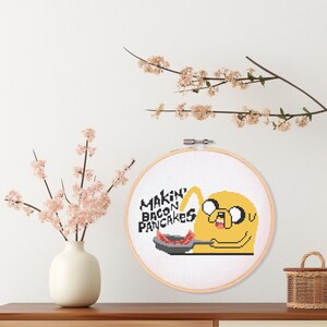 Adventure Time Bacon Pancakes Jake Children Cross Stitch Needlepoint ...