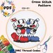 Cuphead Video Game Brothers Retro Vintage Cross Stitch Needlepoint ...