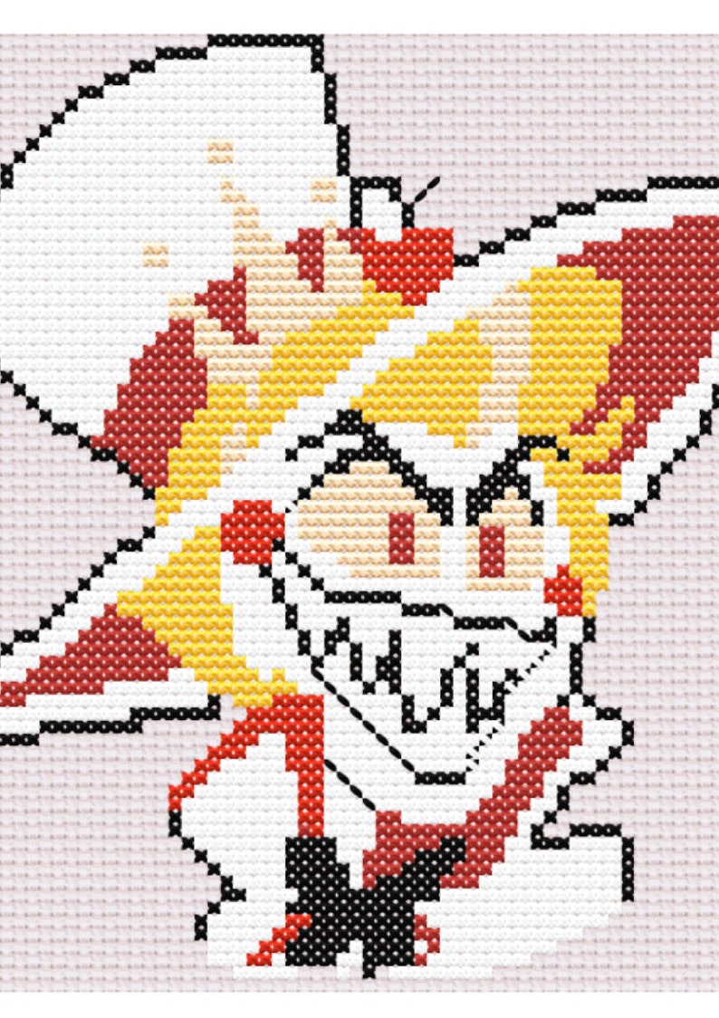 Hazbin Hotel Lucifer Morningstar Cross Stitch Needlepoint Pattern ...