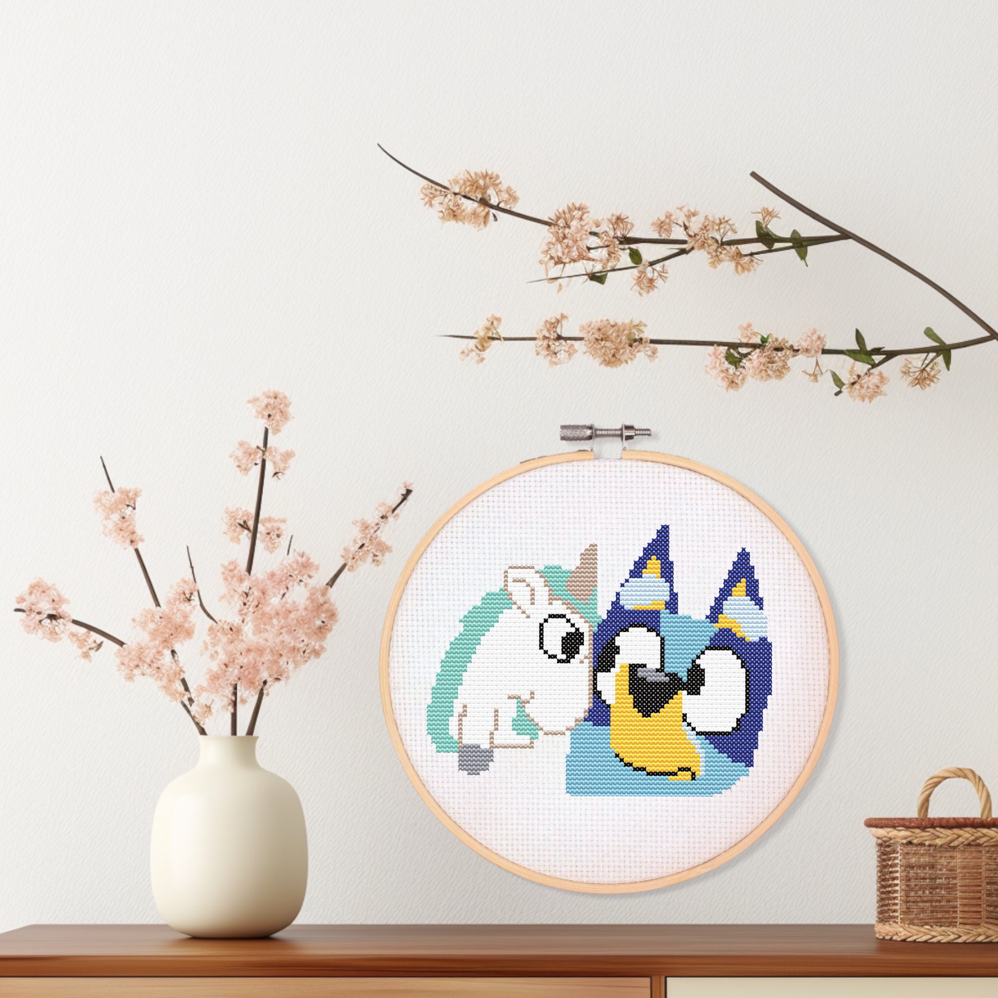 Bluey Unicorse Unihorse Children Cross Stitch Needlepoint Pattern ...