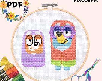 Bluey Unicorse Unihorse Children Cross Stitch Needlepoint Pattern ...