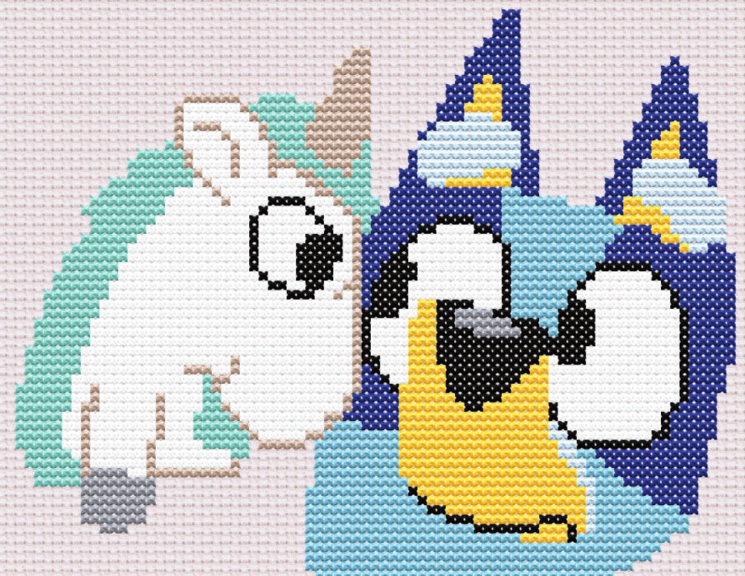 Bluey Unicorse Unihorse Children Cross Stitch Needlepoint Pattern ...