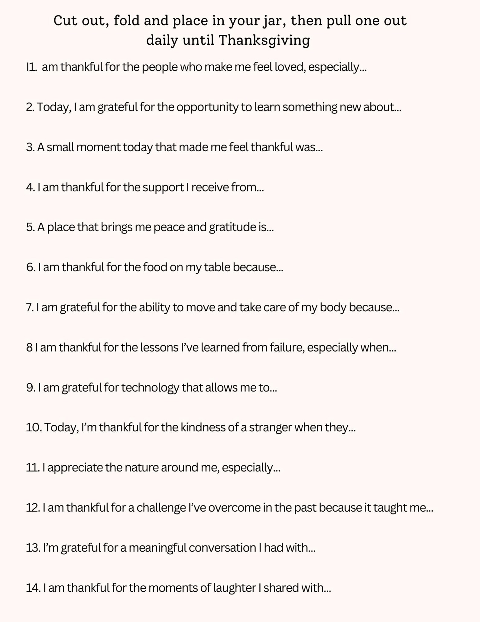 Gratitude Jar Thanksgiving Printable - Etsy