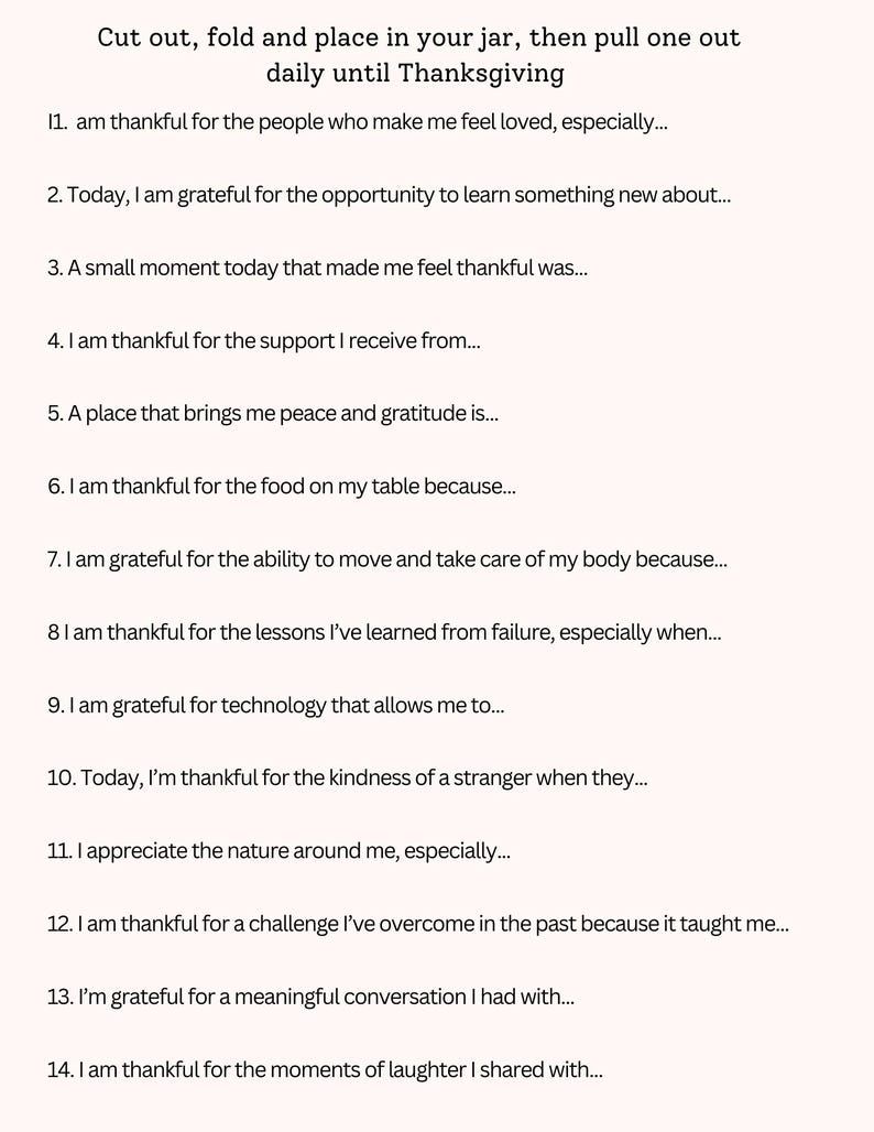 Gratitude Jar Thanksgiving Printable - Etsy
