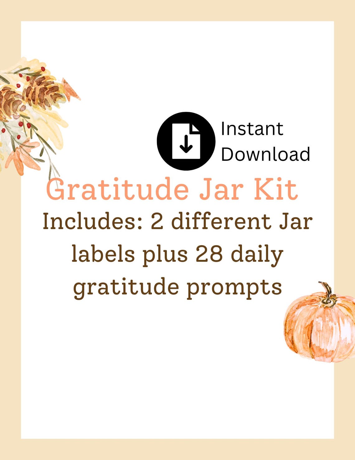 Gratitude Jar Thanksgiving Printable - Etsy
