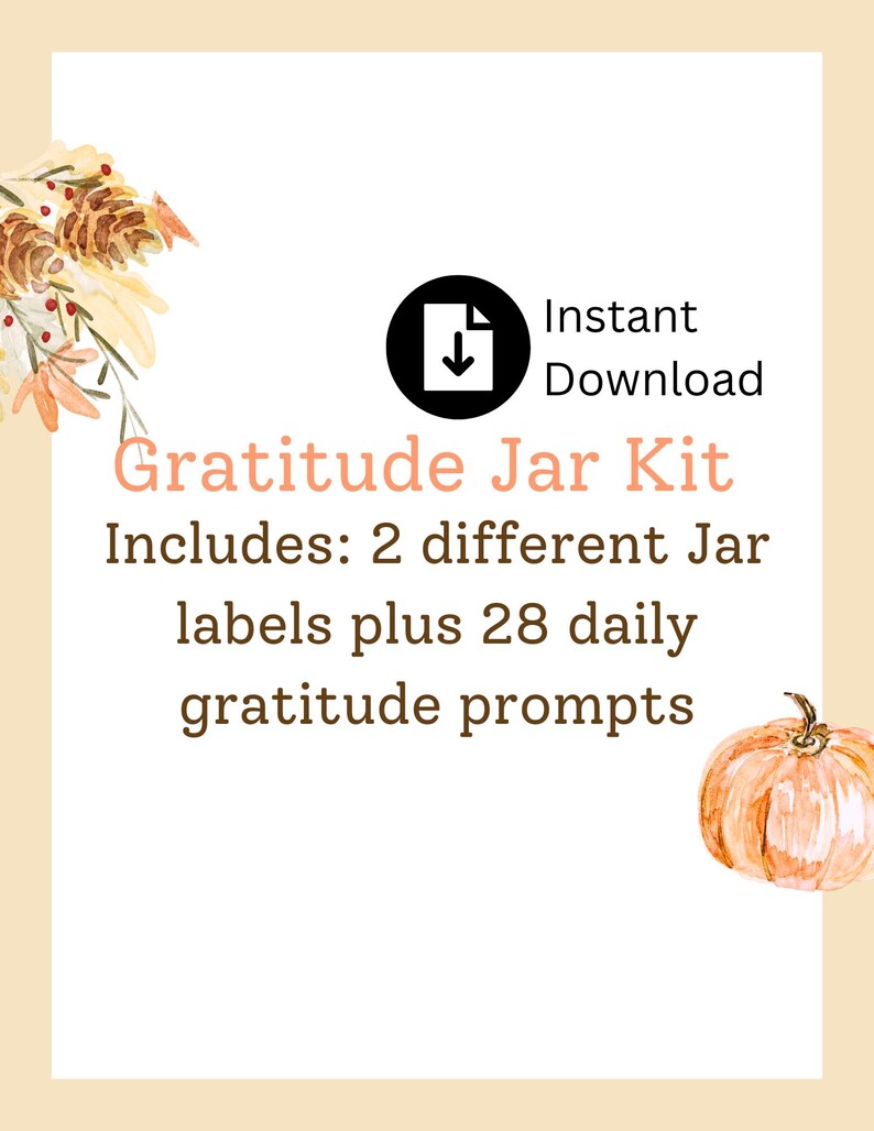 Gratitude Jar Thanksgiving Printable - Etsy