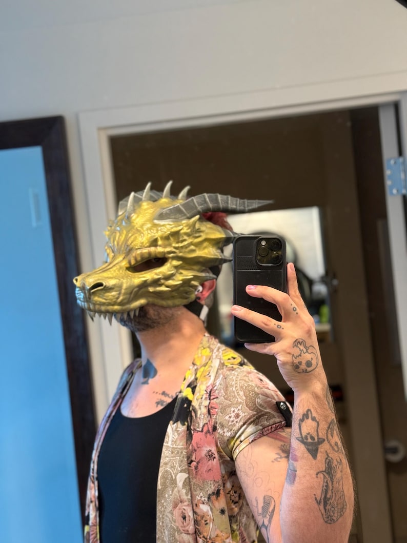 King Ghidorah Inspired Mask - Etsy