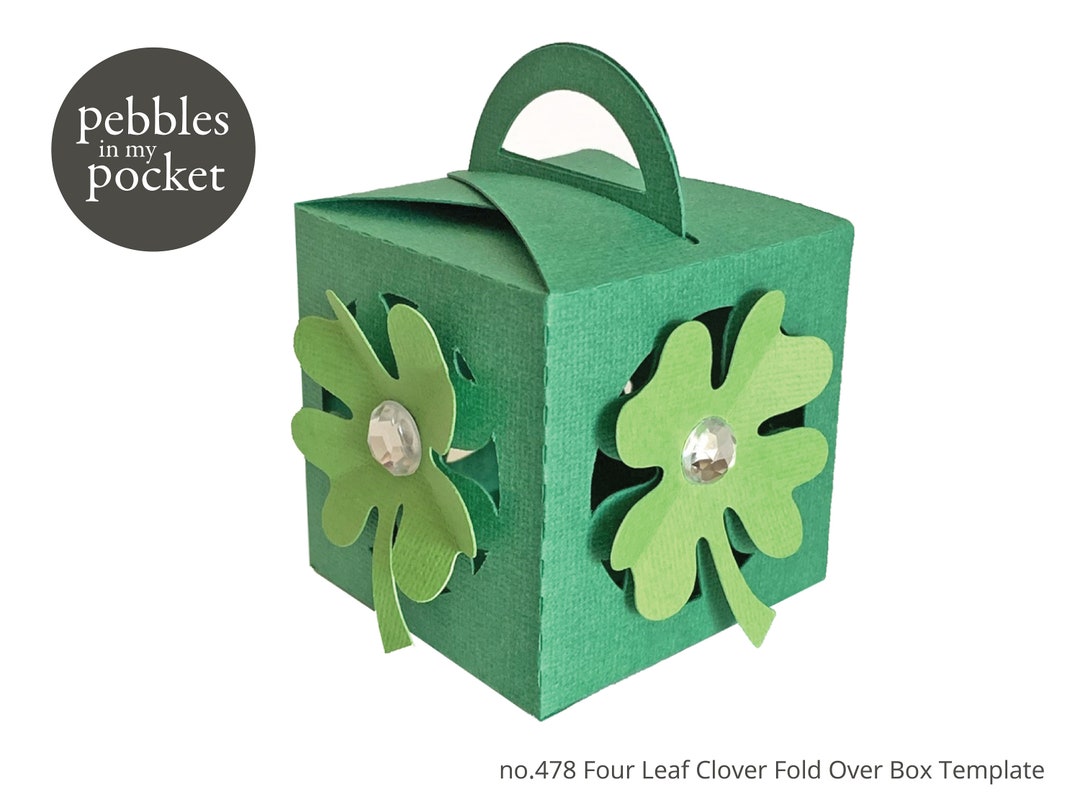 No.478 Fold Over Box With Four Leaf Clover Windows Digital Download SVG ...