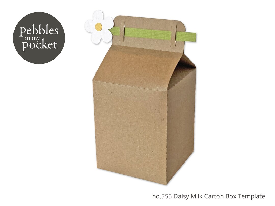 No.555 Milk Carton Flower Slit Closure Digital Download SVG & Pdf - Etsy