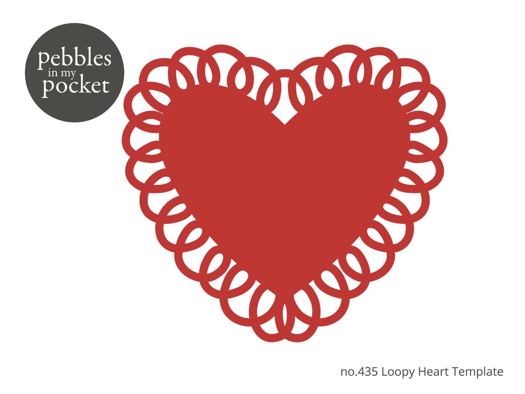 No.435 Loopy Heart Digital Download SVG & Pdf - Etsy