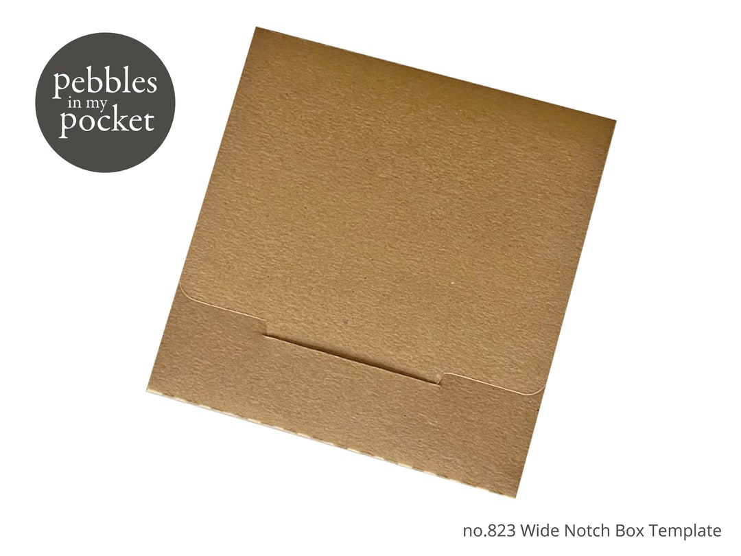 No.823 Wide Notched Box Digital Download SVG & Pdf - Etsy